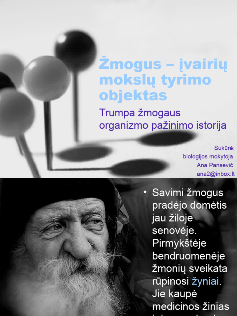 Zmogus-Ivairiu Mokslu Tyrimo Objektas | PDF