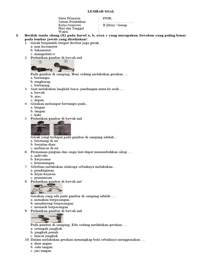 Sas 2 Kelas 2 - Pjok | PDF
