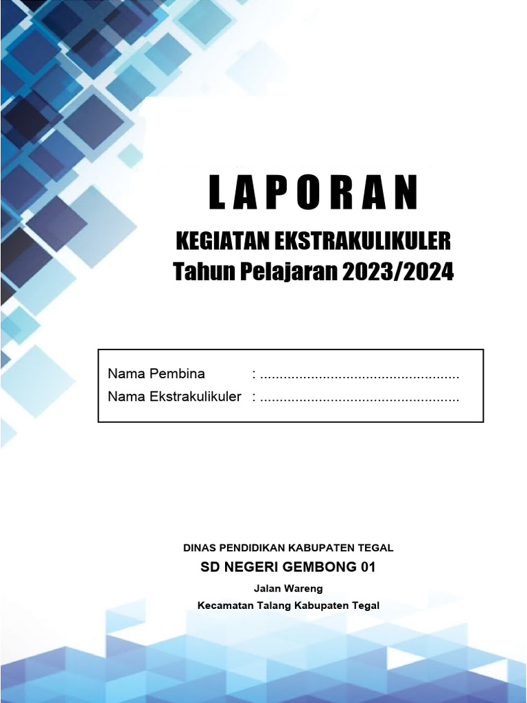 Contoh Format Laporan Kegiatan Ekskul | PDF