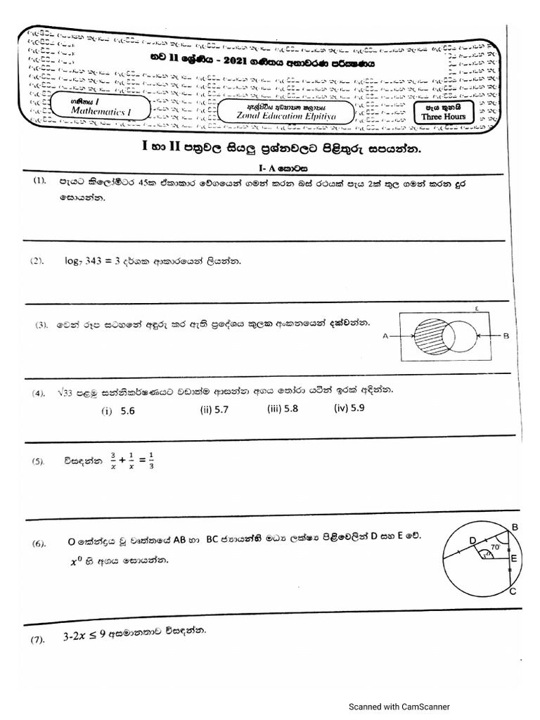 Grade 11 First Term Maths Papers | PDF