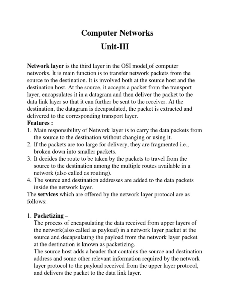 Unit Iii Pdf I Pv6 Computer Network