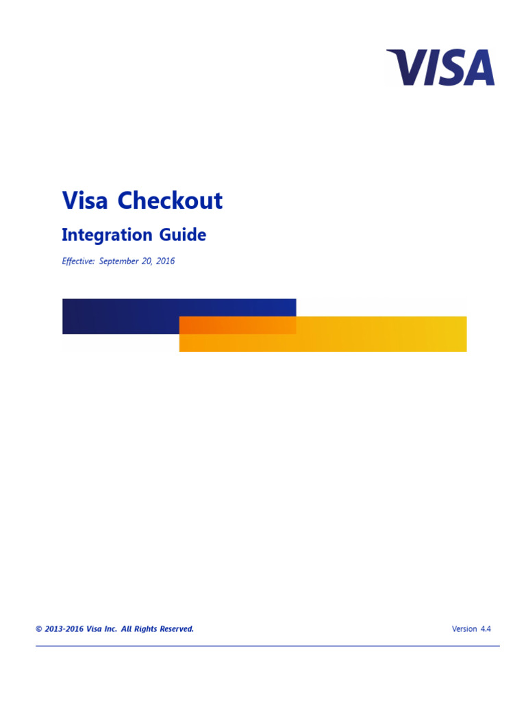 Visa Checkout Integration Guide V44 | PDF | Point Of Sale | Visa Inc.