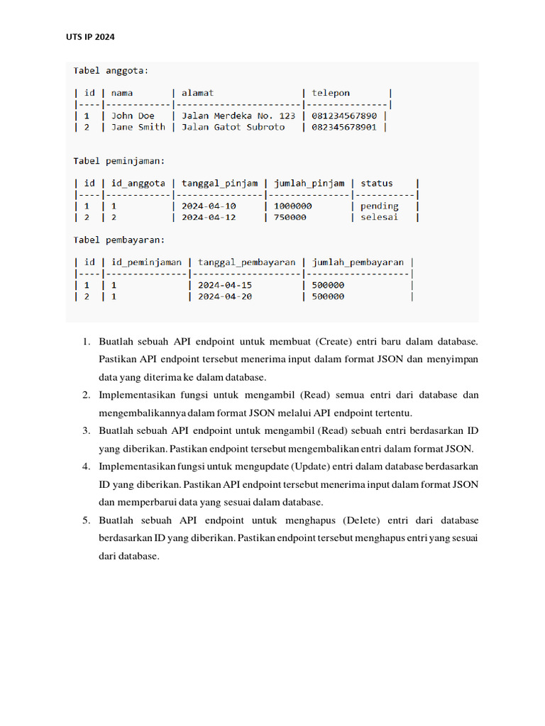 Soal UTS Integratif Programming | PDF | Komputer