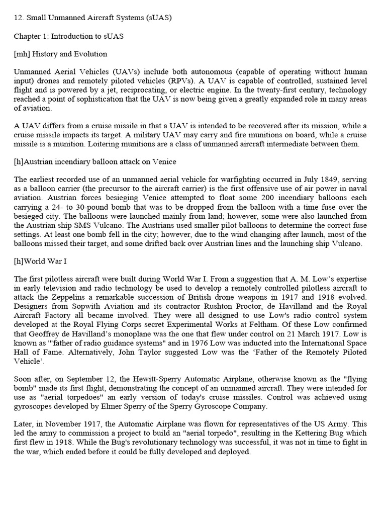 Small Unmanned Aircraft Systems (SUAS) | PDF | Unmanned Aerial Vehicle | General Atomics Mq 1 ...