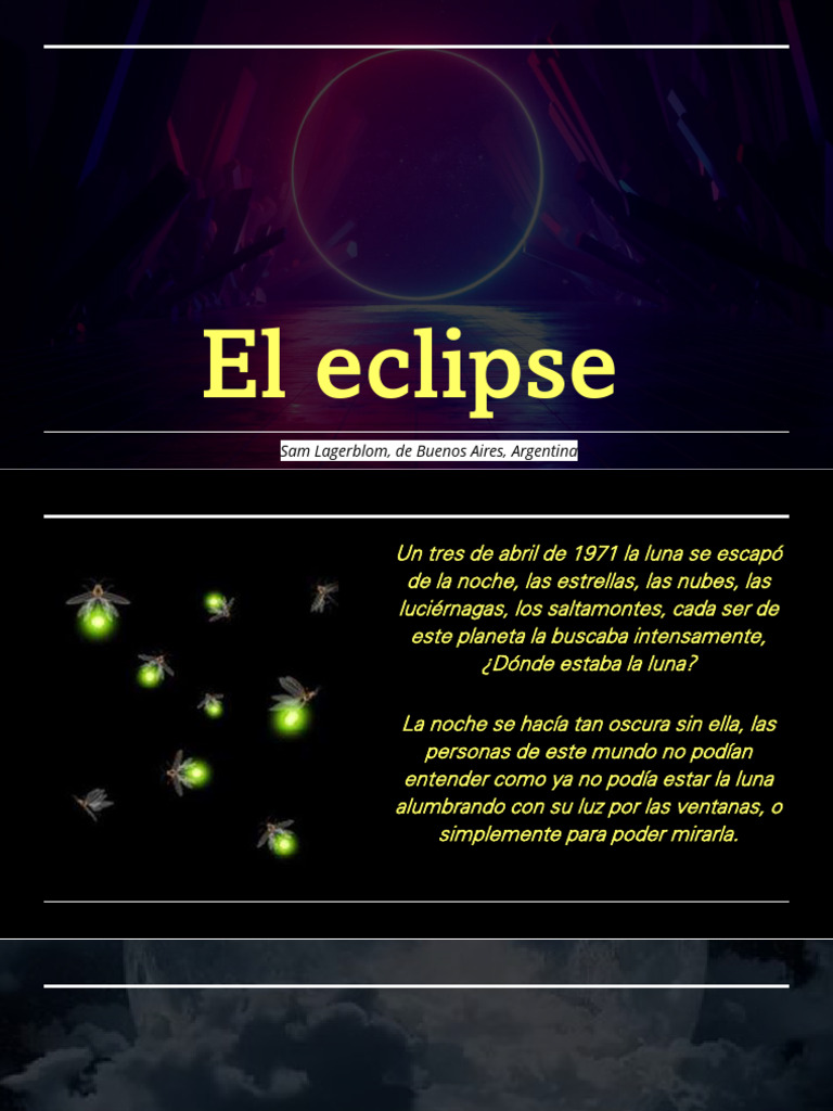Cuento Eclipse | Descargar gratis PDF | Luna | Dom