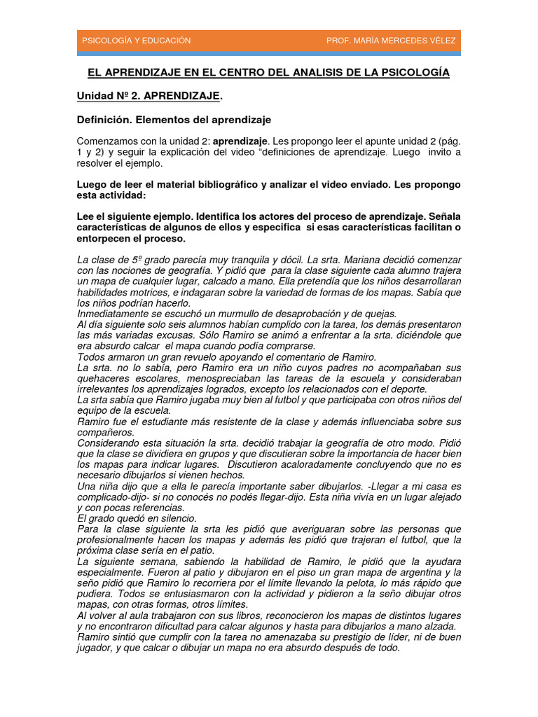 Aprendizaje. Concepto. Elementos (NP) | Descargar gratis PDF | Aprendizaje | Cognición