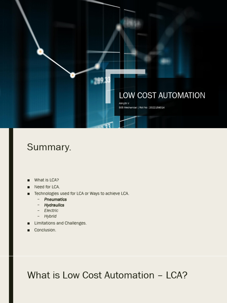 Low Cost Automation Overview | PDF
