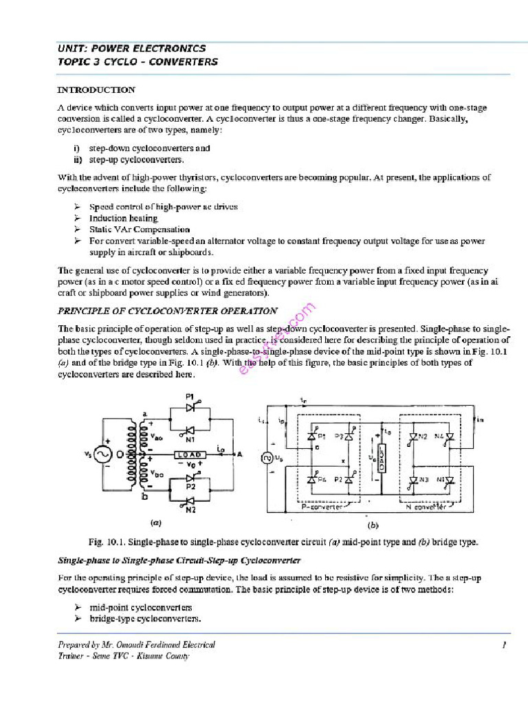 Cyclo Converters | PDF