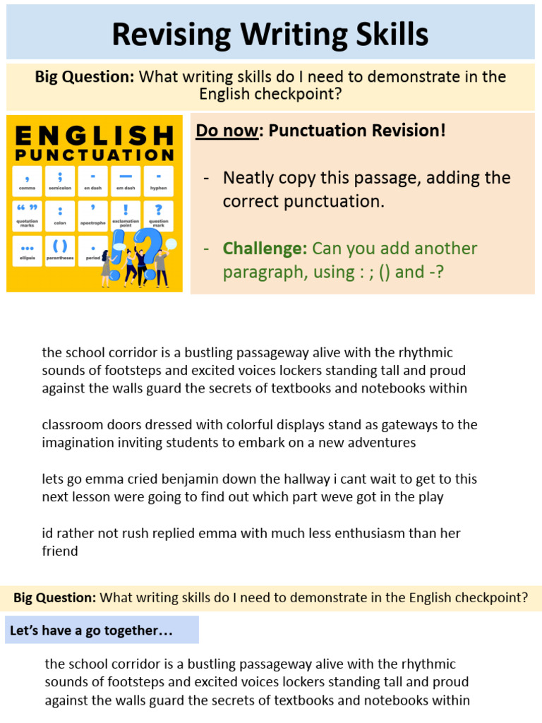 Checkpoint Writing Practice | PDF
