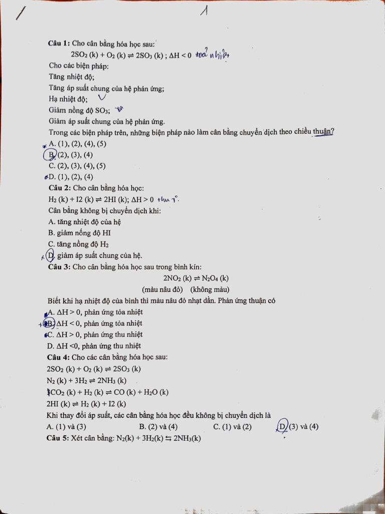 Bt trắc nghiệm hóa 2 gk | PDF