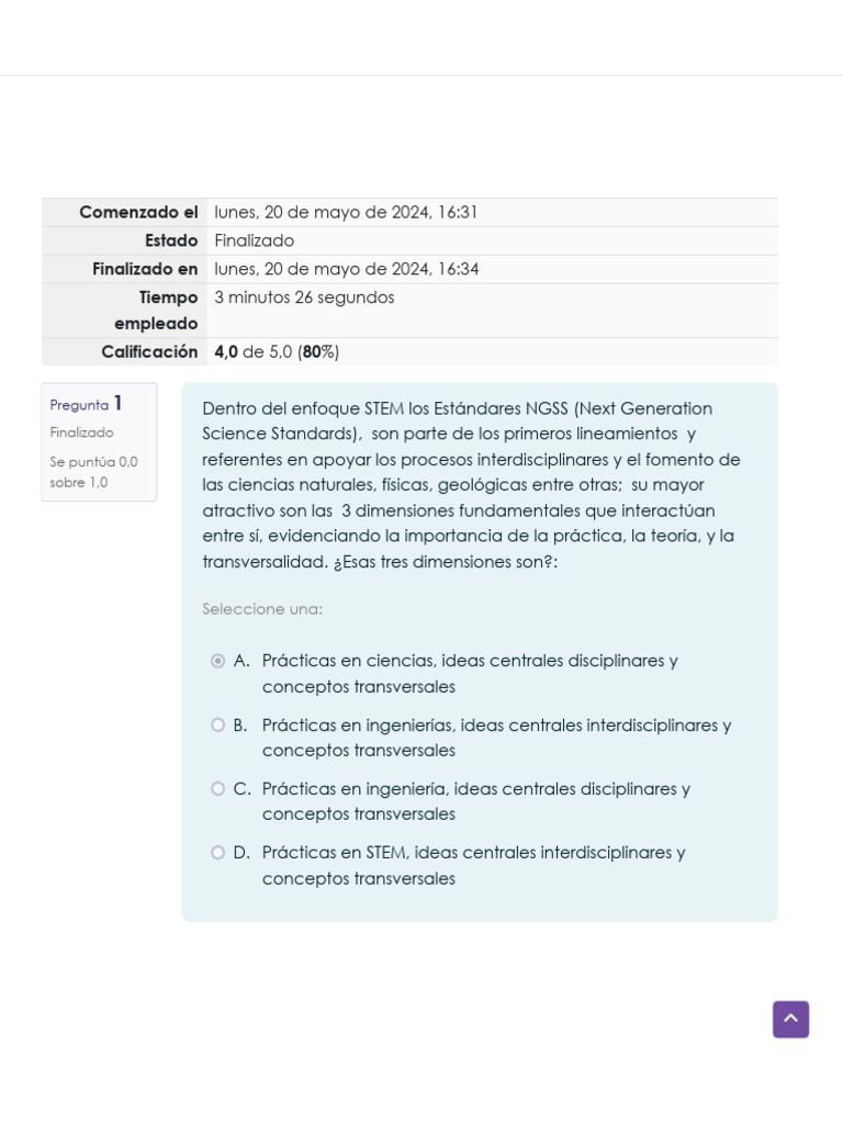 Prueba de Conocimientos Revisión Del Intento Aula Virtual | PDF | Enseñando | Evaluación