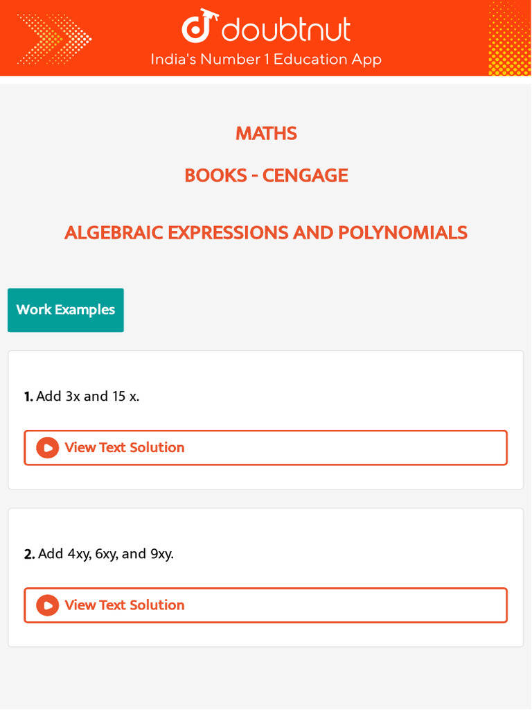 Books Doubtnut Question Bank | PDF | Factorization | Mathematical Objects
