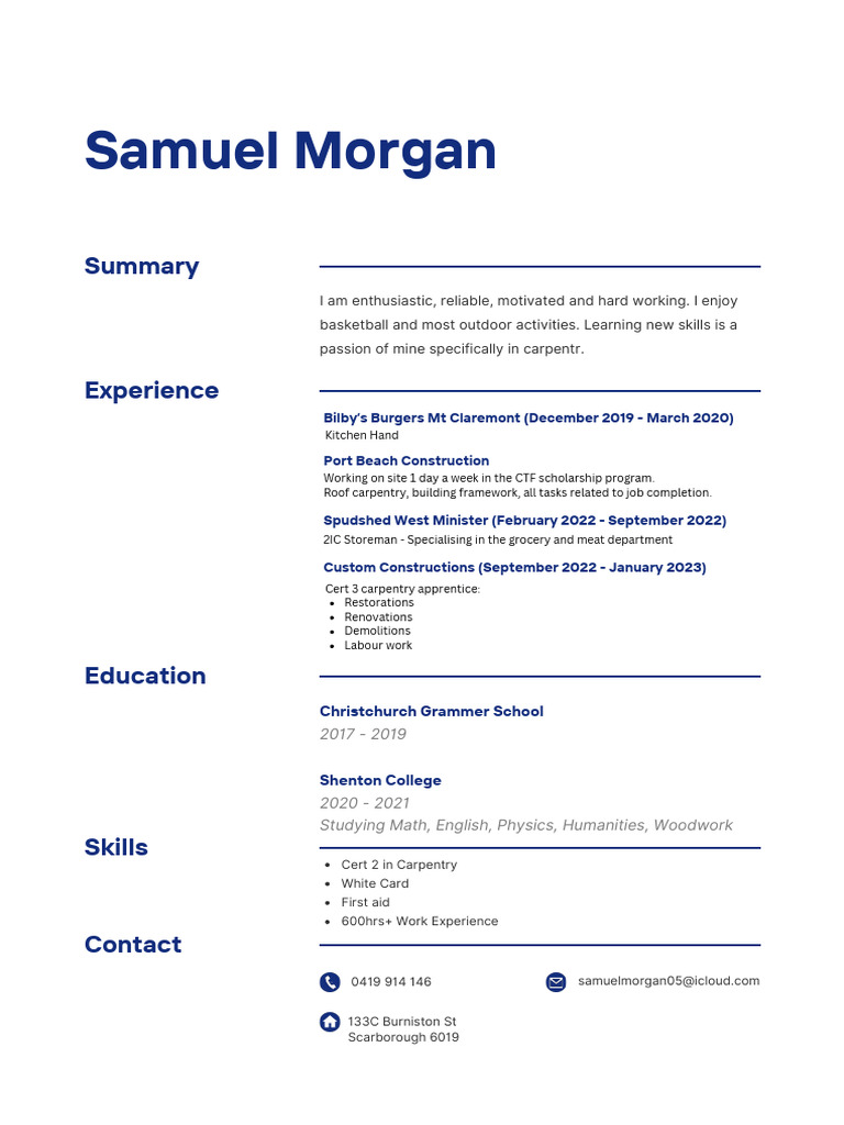 Sam Resume (2023) | PDF