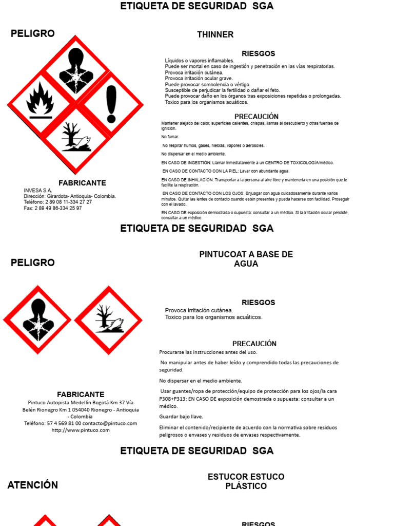 Thinner: Riesgos | PDF | Agua