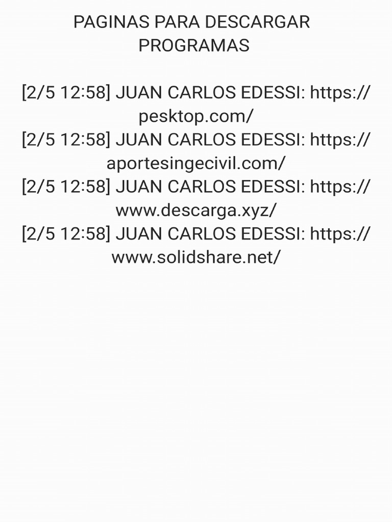Paginas para Descargar Programas | PDF