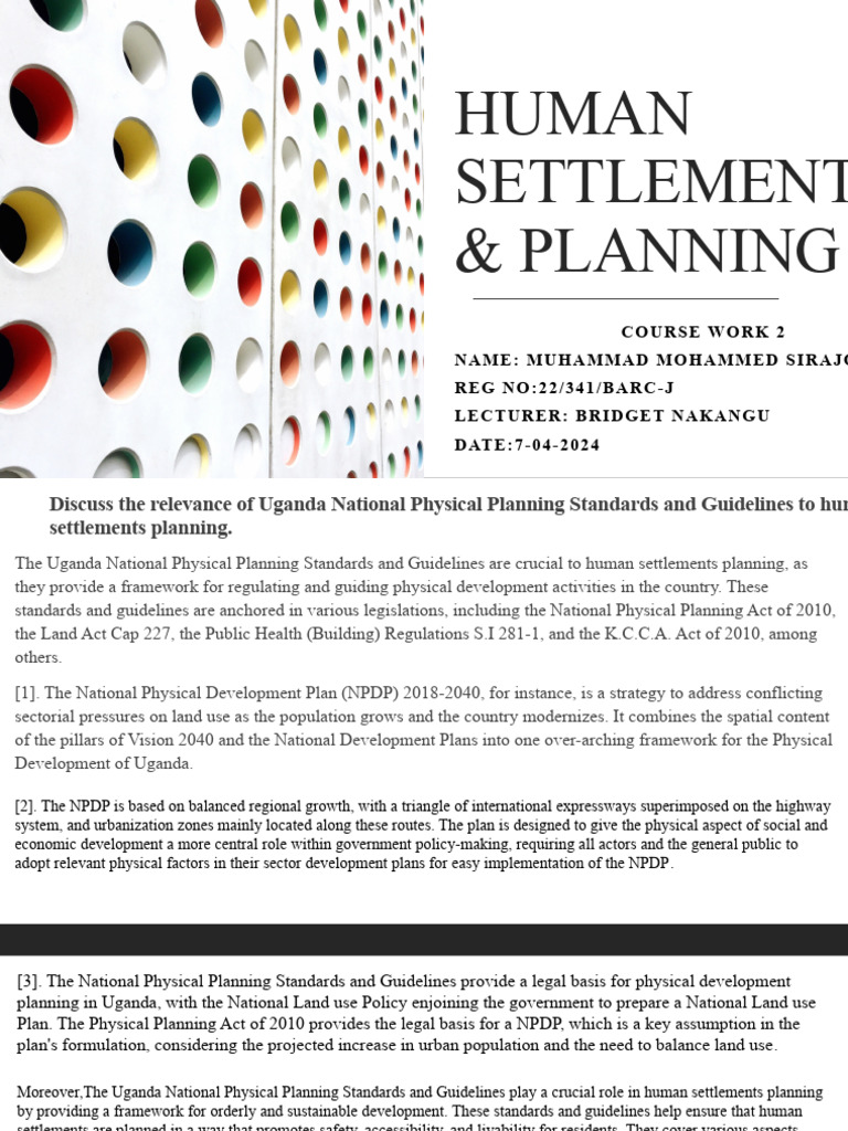 Uganda Physical Planning Guide | PDF | Economy And The Environment ...