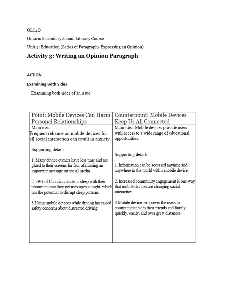 Unit 4 - Activity 3 | PDF | Mobile Phones | Social Media