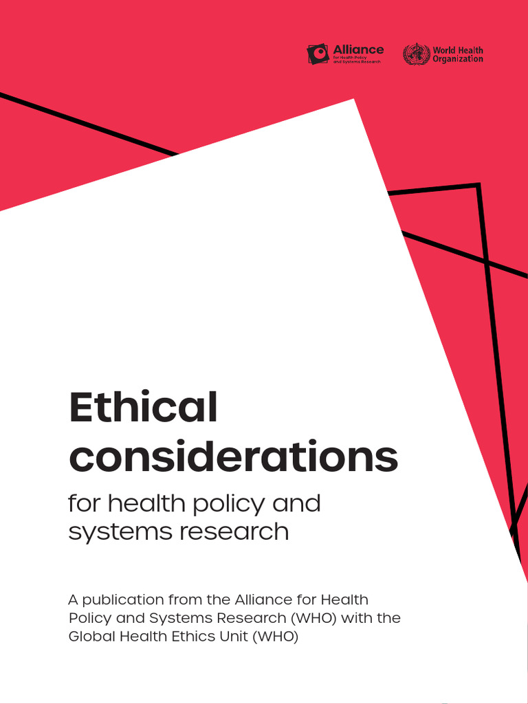 Ethical Considerations For Health Policy and Systems Research | PDF ...