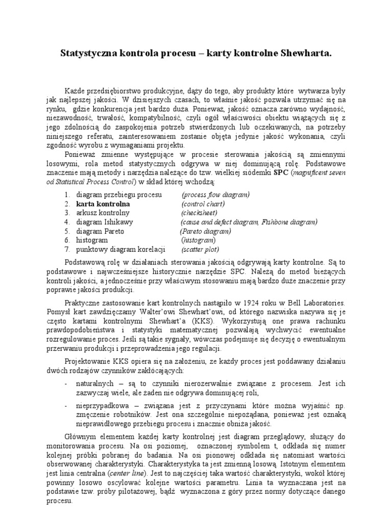 Kontrola Procesu | PDF