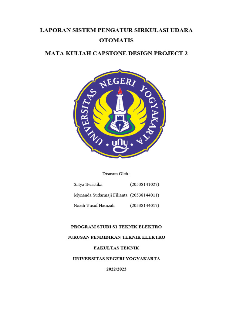 Laporan Akhir Capstone Design Project 2 | PDF