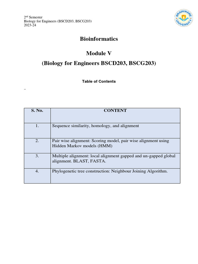 Module 5 | PDF | Sequence Alignment | Nucleic Acid Sequence