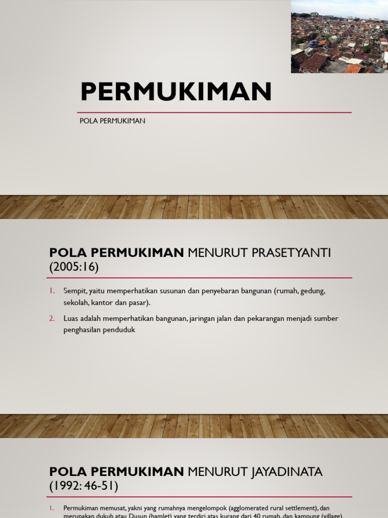 Materi 7 permukiman berkelanjutan dan permukiman tradisional | PDF