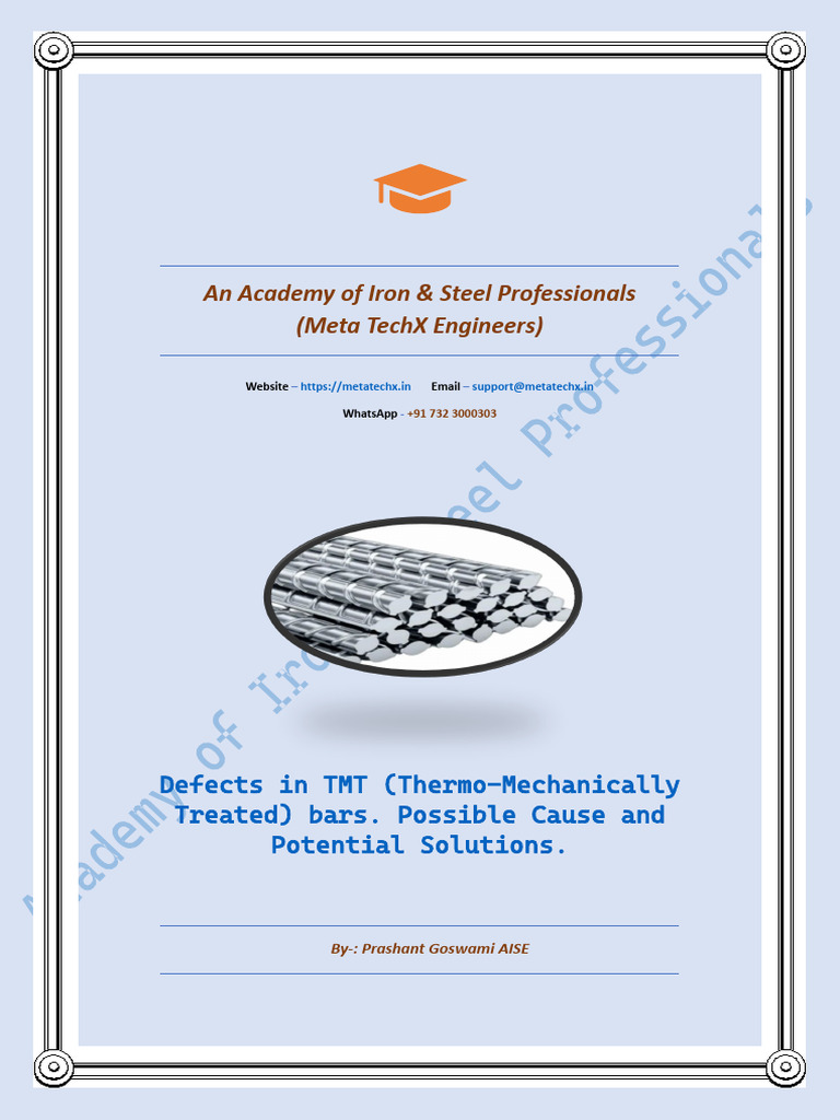 Defects in TMT Bars, Possible Causes and Potential Solutions. | PDF ...