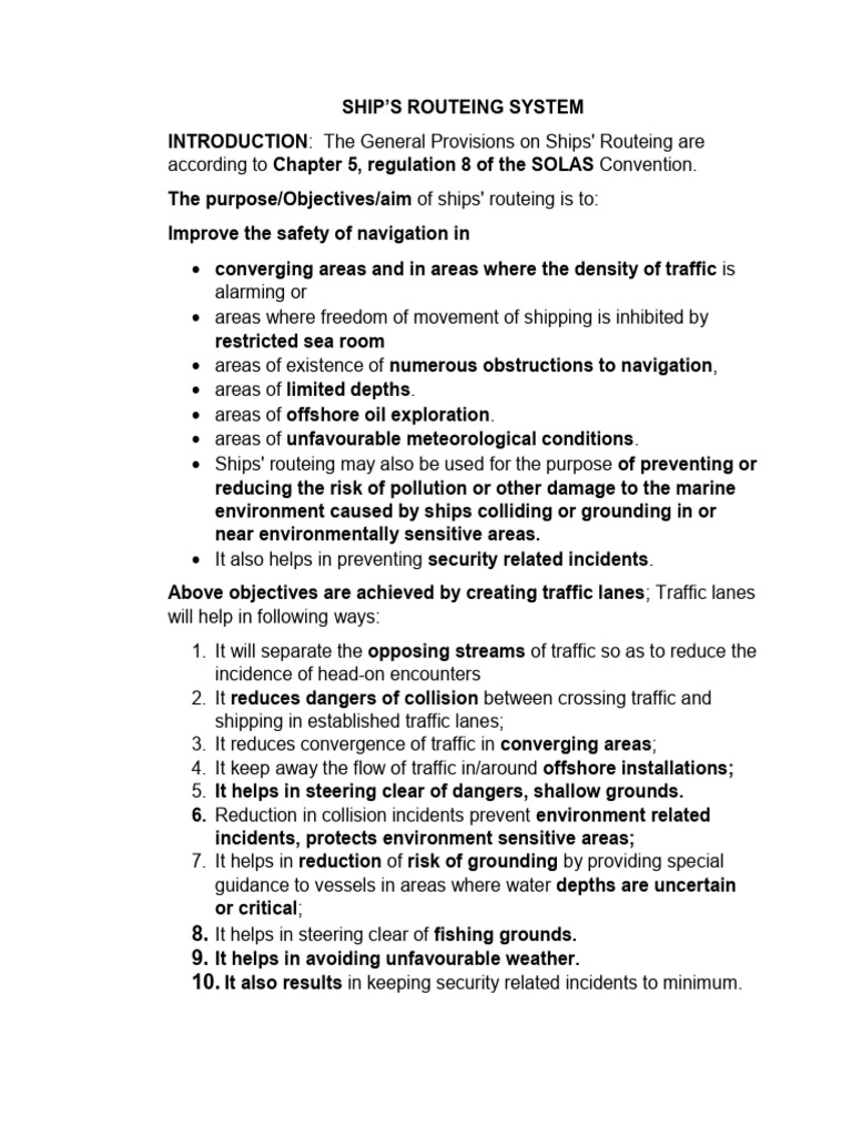 16A. Routeing VTS-1 | PDF | Traffic | Ships