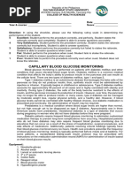 Glucometer Competency Checklist | PDF