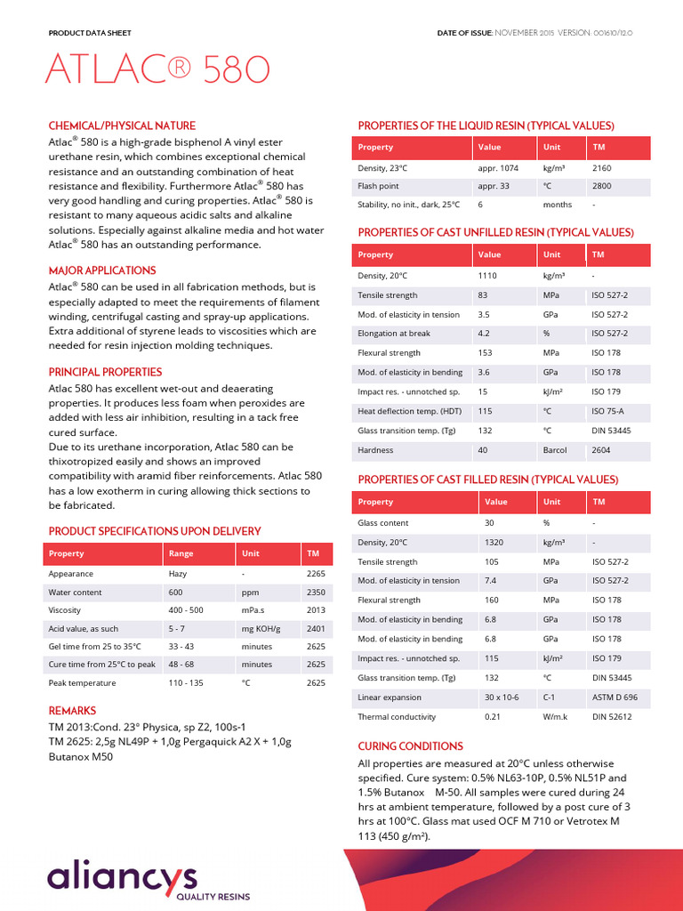 ATLAC-580_001610 | PDF | Polyurethane | Materials