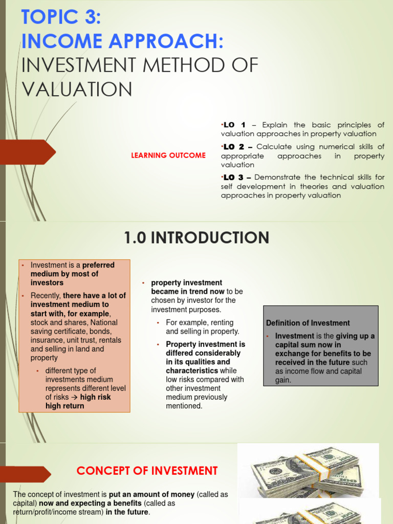 Rev151 - Topic 3-Investment Method | PDF | Investing | Yield (Finance)