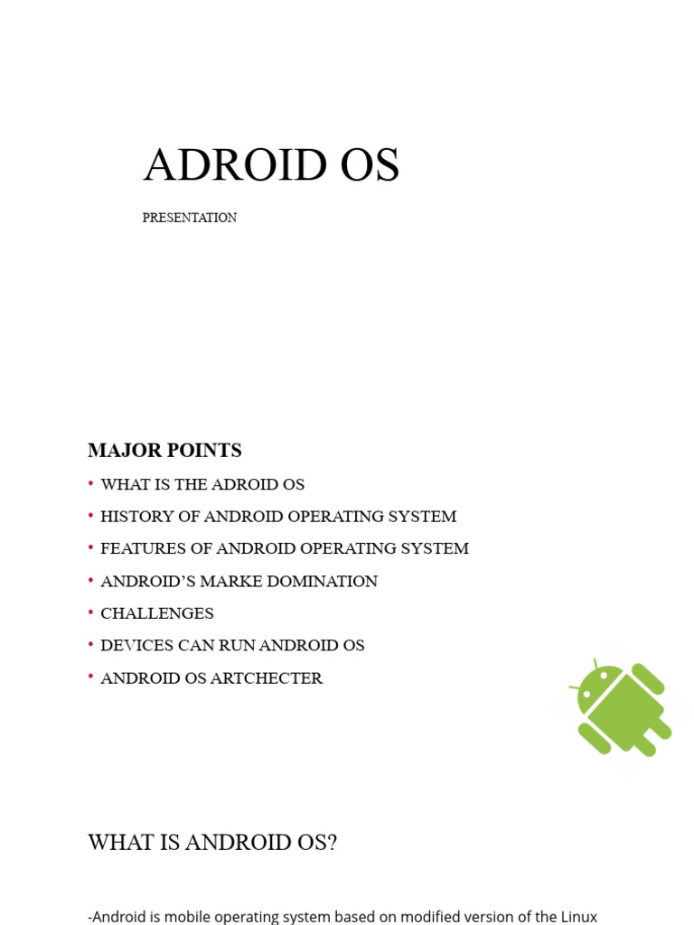 Android Operating System 1 Pdf Android Operating System Operating System