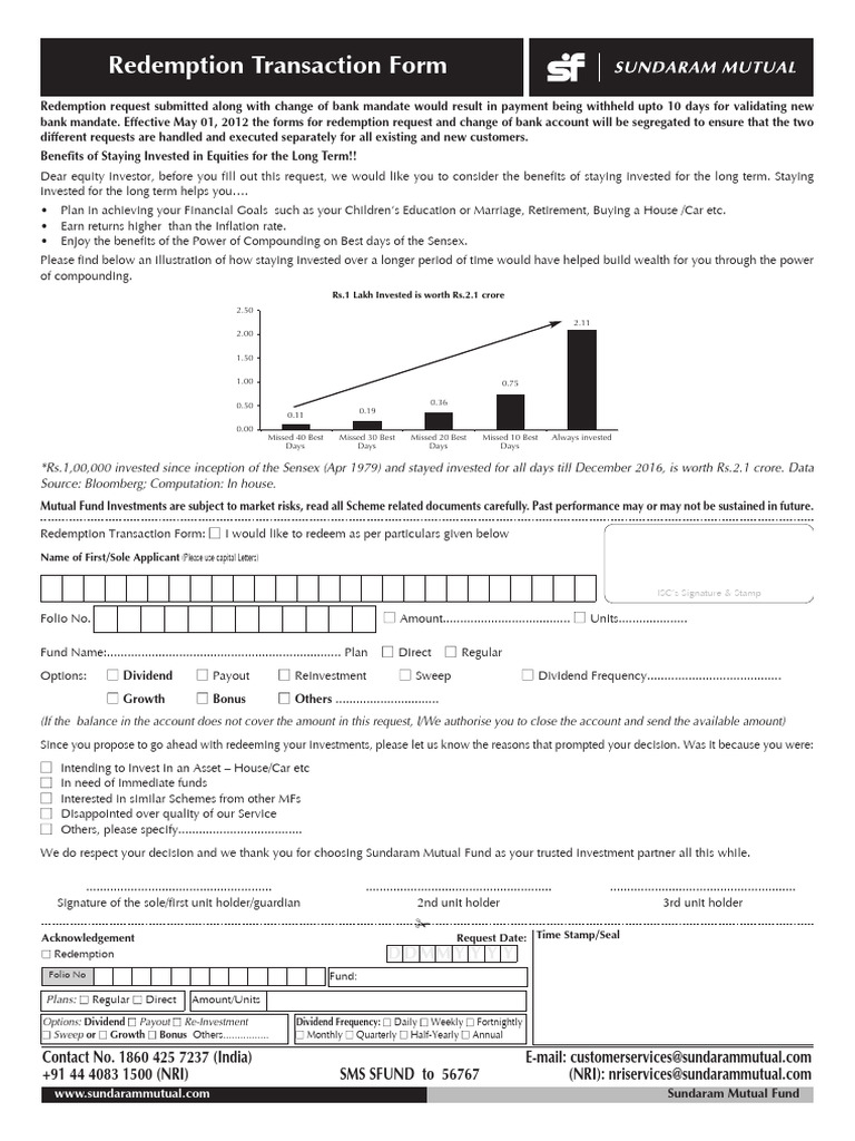 Transaction - Form Redemption February17 | PDF | Investing | Dividend