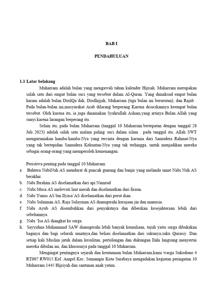PROPOSAL Santunan Anak Yatim 1445h 2023 | PDF | Kajian Bahasa Asing | Agama & Spiritualitas