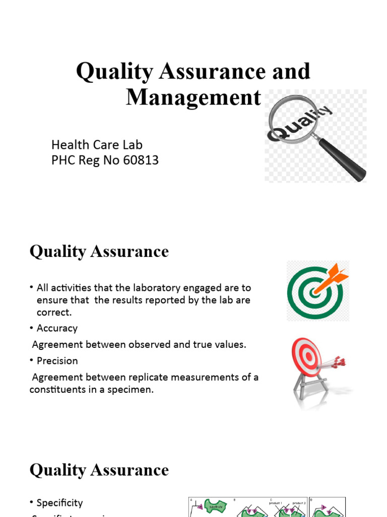 Quality Assurance in Health Care Labs | PDF
