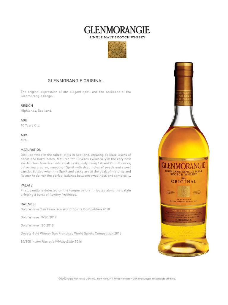GLENMORANGIE single malt whisky range | PDF