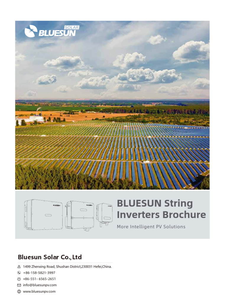 Bluesun String Inverters Brochure | PDF | Power Inverter | Alternating ...