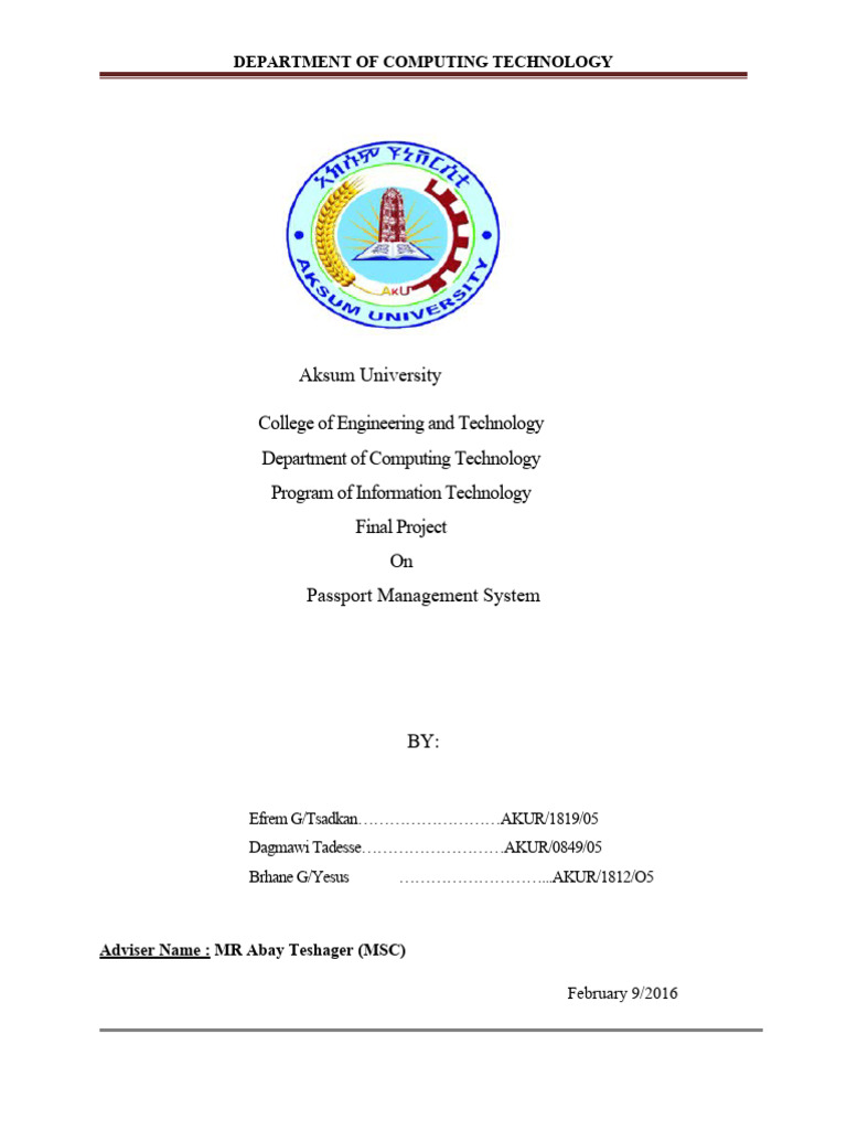 Passport Management System Project | PDF | Use Case | Passport