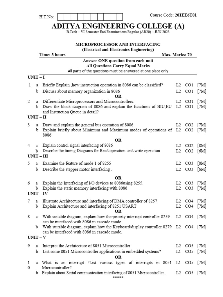 1.Mpmc (201ee6t01) 2022-23 Even Semester External Question On 12.06. ...