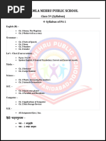 Class 2 Syllabus Overview 2024-2025 | PDF