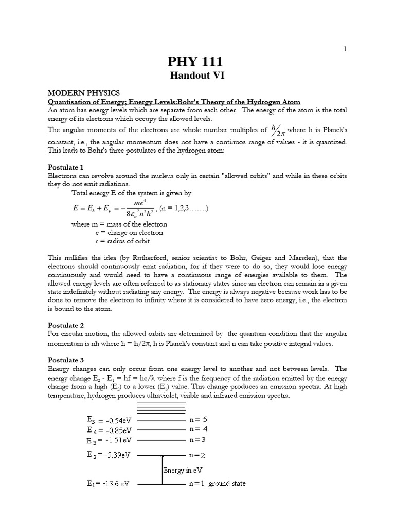 PHY111 Handout6 | PDF | Radioactive Decay | Atomic Nucleus