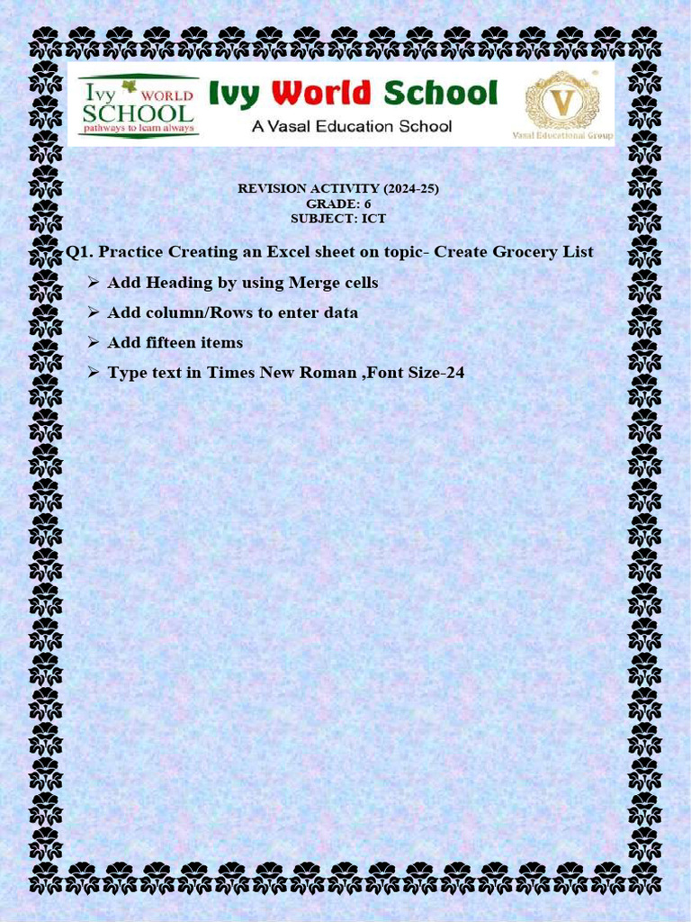 GR6 Excel | PDF