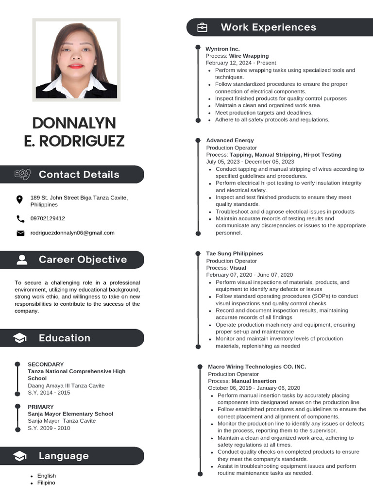 Donnalyn Rodriguez CV Resume | PDF