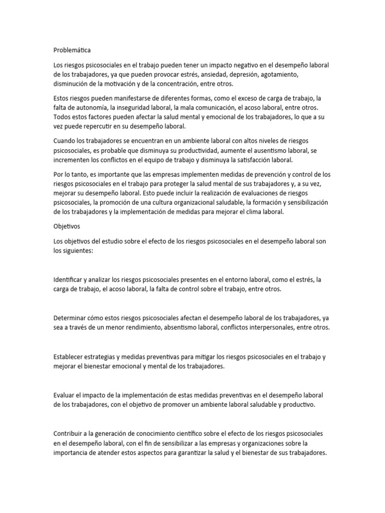 Problem Á Tica | PDF | Estrés (biología) | Salud mental