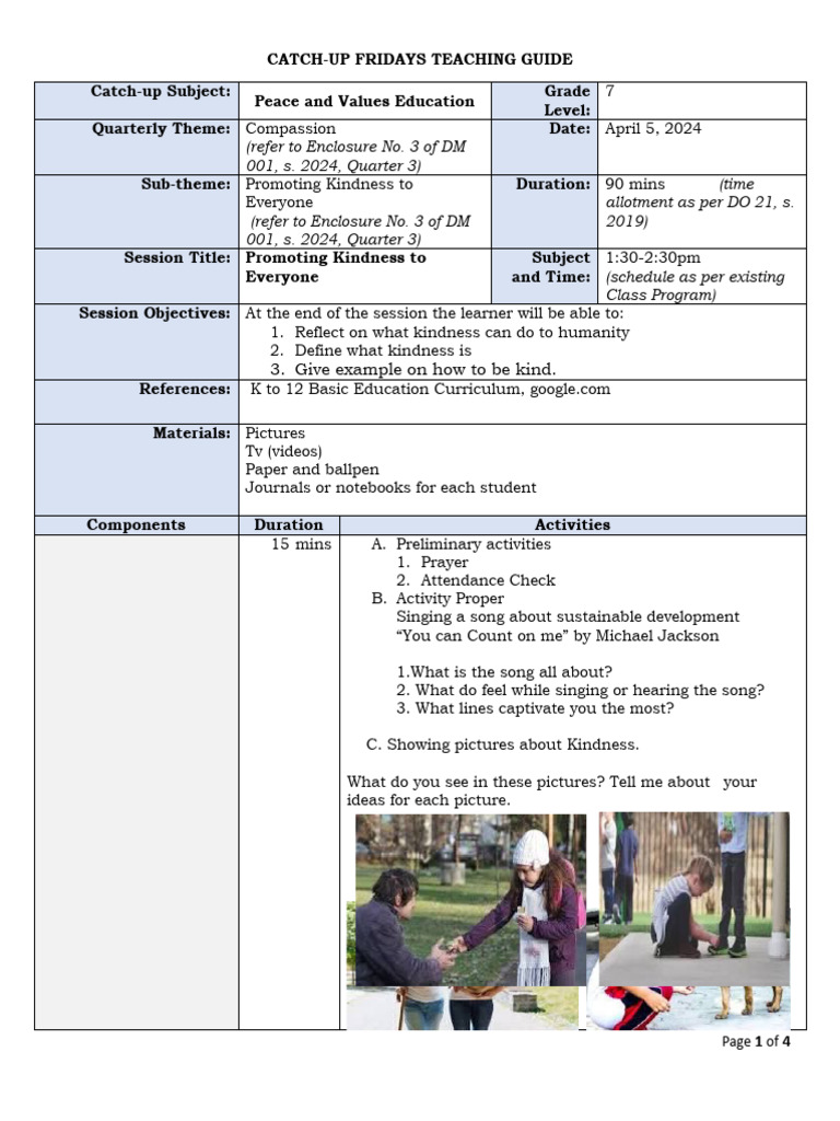 April 5, 2024 Garde 7 | PDF | Love | Cognition
