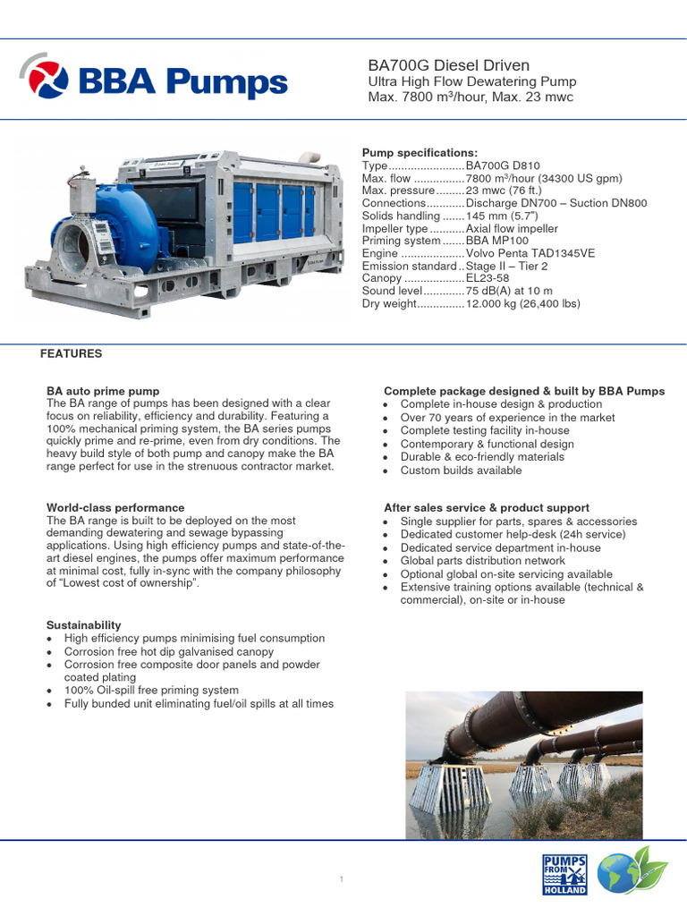 BA700G D810 Diesel Driven - Data Sheet BA700G D810 - Stage II - EN ...