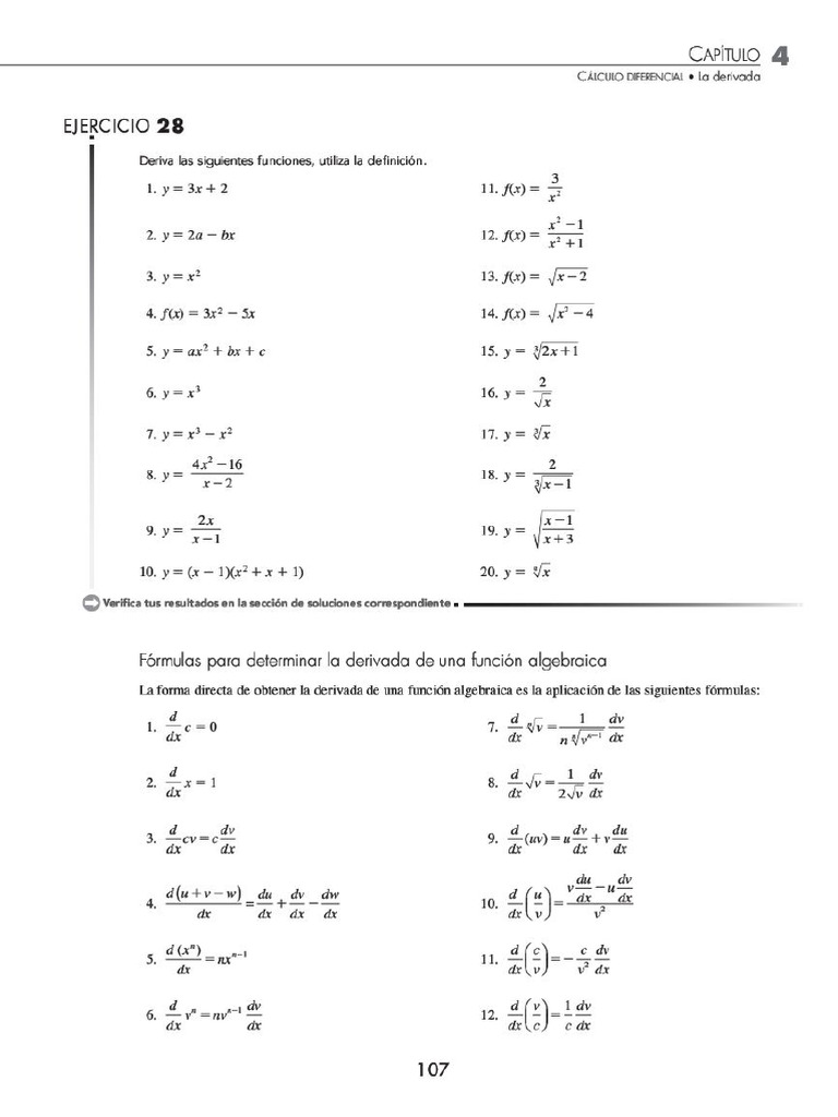 Ejercicio de derivadas 1 | PDF