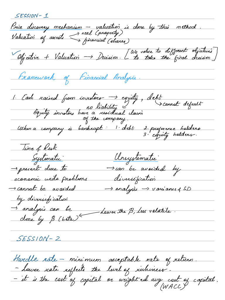 CF Class Notes | PDF