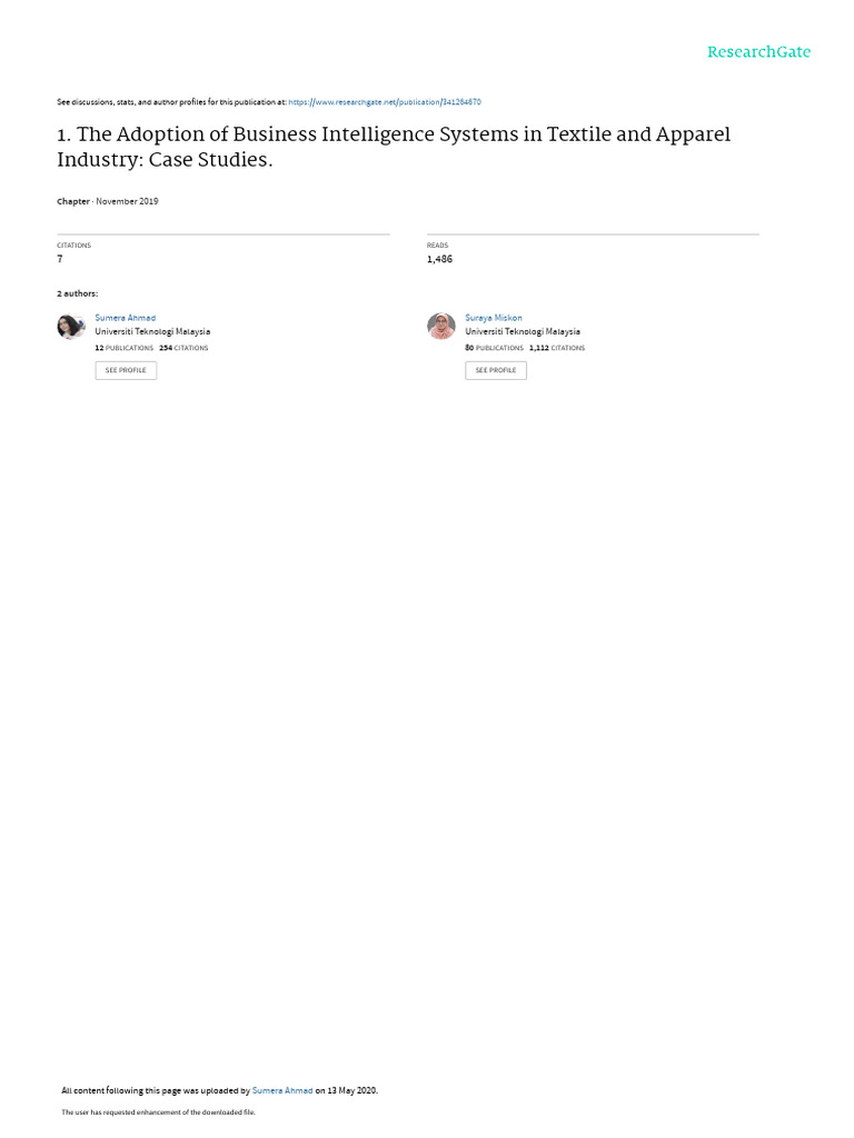 Case Study - BA - Textiles and Apparel Industry | PDF | Business ...