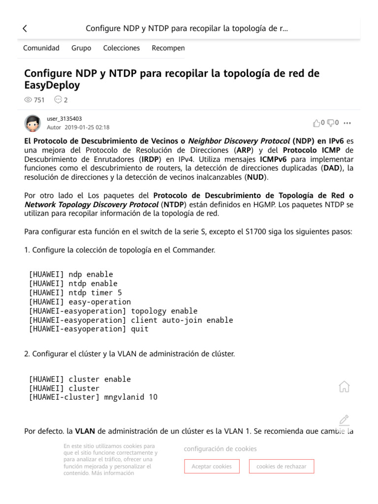 Configure NDP y NTDP para Recopilar La Topología de Red de EasyDeploy | PDF | Telecomunicaciones ...